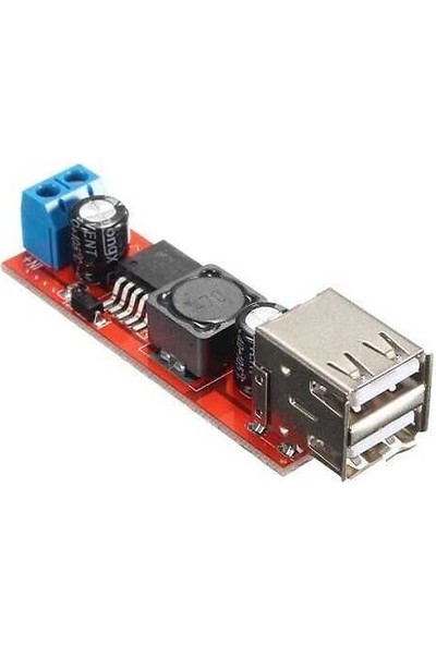 Diyotlab Çift USB Çıkışlı 9V / 12V / 24V / 36V - 5V Dönüştürücü Dc 3A Diyotlab Çift USB Çıkışlı 9V / 12V / 24V / 36V - 5V Dönüştürücü Dc 3A