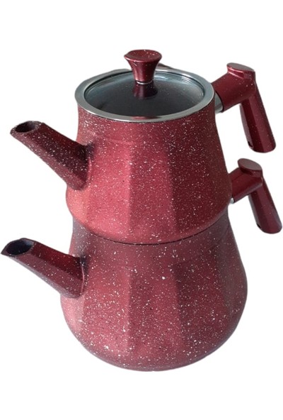 Starducks Granit Kristal Çaydanlık Takımı-Kırmızı Starducks Granit Kristal Çaydanlık Takımı-Kırmızı