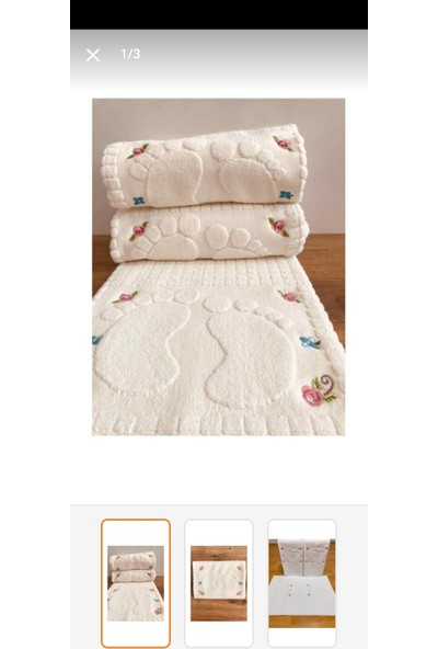 AYHOME Ayak Havlusu Nakışlı 50 x 70 cm 3 Adet AYHOME Ayak Havlusu Nakışlı 50 x 70 cm 3 Adet