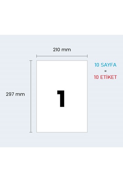 Etkin Etiket A4 Etiket Kendinden Yapışkanlı Lazer Etiket 210 x 297 mm Etkin Etiket A4 Etiket Kendinden Yapışkanlı Lazer Etiket 210 x 297 mm