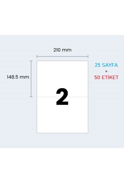 Etkin Etiket A4 Etiket Kendinden Yapışkanlı Lazer Etiket 210 x 148,5 mm Etkin Etiket A4 Etiket Kendinden Yapışkanlı Lazer Etiket 210 x 148,5 mm