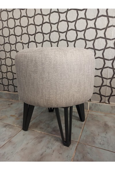 Sima Dekorasyon Modern Puf Açık Gri
