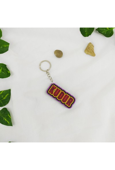 ModaZey Kudur Desenli Ahşap Anahtarlık ModaZey Kudur Desenli Ahşap Anahtarlık