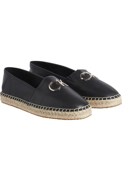 Calvin Klein Deri Siyah Kadın Espadril HW0HW00740BAX