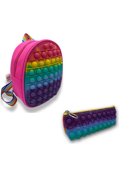 Shopist Pop It Push Bubble Kalemlik & Popit Sırt Çantası Fuşya Renk Set Popit Pop Tube Shopist Pop It Push Bubble Kalemlik & Popit Sırt Çantası Fuşya Renk Set Popit Pop Tube