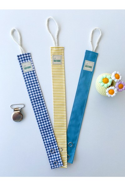 Le Petite Histoire 3'lü Emzik Askısı - Emzik Zinciri %100 Pamuk - Yıkanabilir Le Petite Histoire 3'lü Emzik Askısı - Emzik Zinciri %100 Pamuk - Yıkanabilir