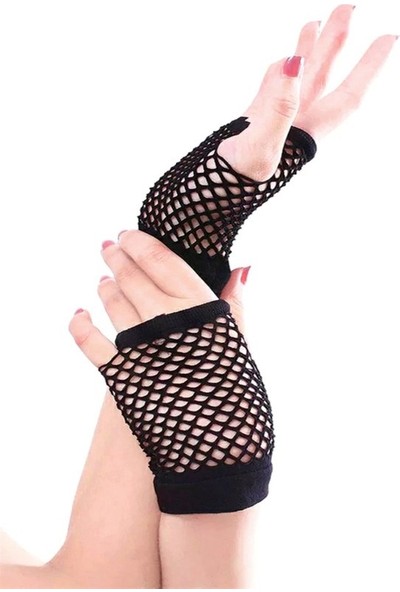 Daily Fashion Gothic Fileli Kısa Yarım Tül Eldiven Daily Fashion Gothic Fileli Kısa Yarım Tül Eldiven