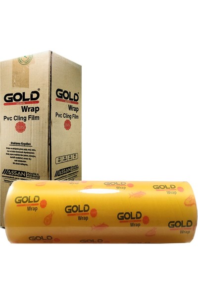 Gold Assan Wrap Streç Film 8MIC*45 cm *1500 m Gıda Streç Film Gold Assan Wrap Streç Film 8MIC*45 cm *1500 m Gıda Streç Film