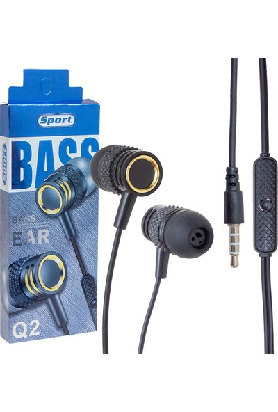 Magicvoice Q2 Sport Kutulu Stereo Siyah Mikrofonlu Kulaklık Magicvoice Q2 Sport Kutulu Stereo Siyah Mikrofonlu Kulaklık