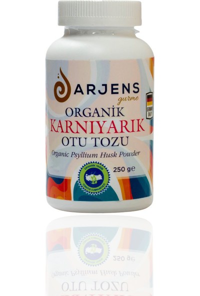 Arjen's Gurme Organik Psyllium Içecek Tozu (Karnıyarık Otu Tozu) 250gr Arjen's Gurme Organik Psyllium Içecek Tozu (Karnıyarık Otu Tozu) 250gr