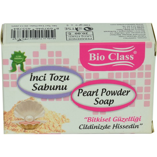 Bio Class Inci Tozu Sabunu Pearl Powder Soap 100 gr Fiyatı