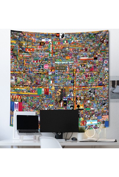 Wallhang R/place Reddit Duvar Örtüsü 130 x 130 cm