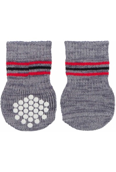 Trixie Köpek Çorabı, 2 Adet, Kaymaz, L-Xl, 2 Adet, Gri