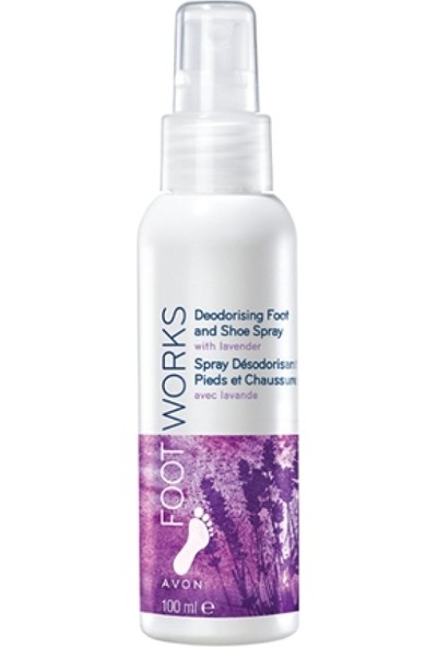 Avon Foot Works Lavanta Kokulu Koku Önleyici Ayak ve Ayakkabı Spreyi 100 ml Avon Foot Works Lavanta Kokulu Koku Önleyici Ayak ve Ayakkabı Spreyi 100 ml