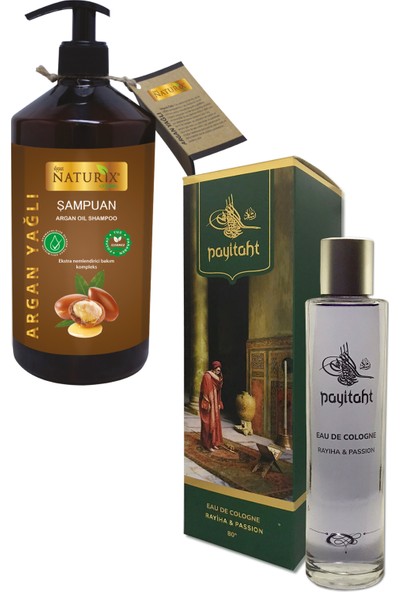 Payitaht Osmanlı Koku Serisi Rayiha & Possion Kolonyası + Onarıcı Bakım Tuzsuz Argan Yağlı Şampuan 600 ml Payitaht Osmanlı Koku Serisi Rayiha & Possion Kolonyası + Onarıcı Bakım Tuzsuz Argan Yağlı Şampuan 600 ml