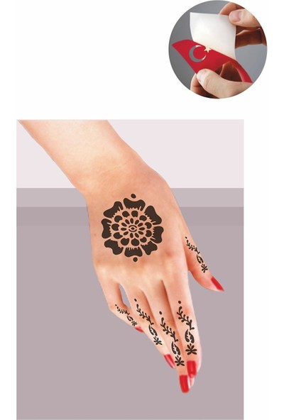 El Süsleme Dövmesi Dövme Şablonu ve Kına Desenleri /spreysiz Set El Süsleme Dövmesi Dövme Şablonu ve Kına Desenleri /spreysiz Set