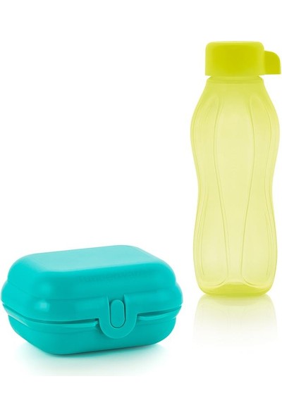 Tupperware Eco Şişe Suluk 310ML Limon & Eco+ Mini Taşıma Kabı Tupperware Eco Şişe Suluk 310ML Limon & Eco+ Mini Taşıma Kabı