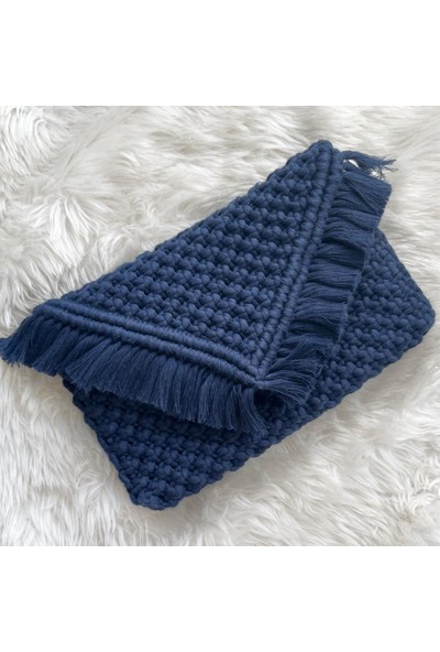 Liberte Mavi Makrome Kadın Portföy Çanta Liberte Mavi Makrome Kadın Portföy Çanta