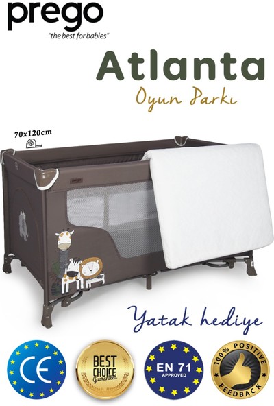 Prego Atlanta Oyun Parkı 70*120 cm + Yatak
