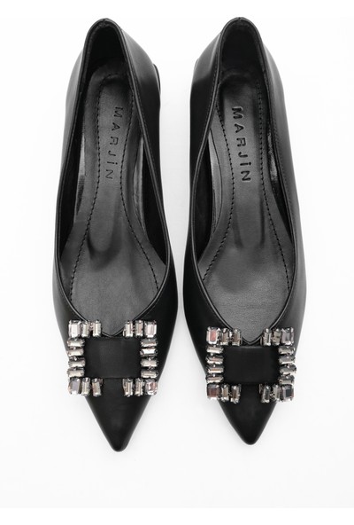 Marjin Kadın Taşlı Babet Sivri Burun Keriva