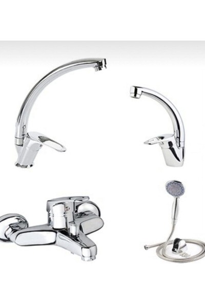 Moonshop Bat Seti 4'lü Banyo-Lavabo-Mutfak-Duş Seti Moonshop Bat Seti 4'lü Banyo-Lavabo-Mutfak-Duş Seti