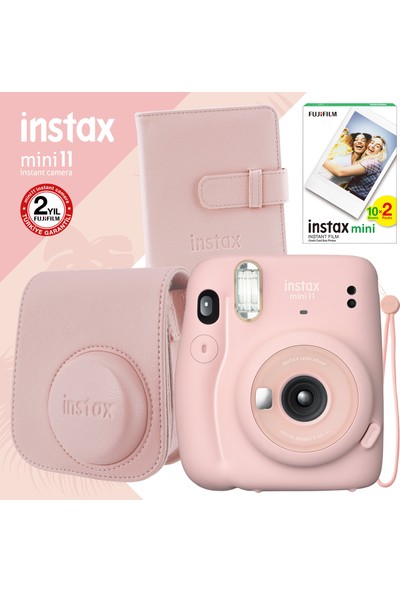 Instax Mini 11 Pembe Fotoğraf Makinesi ve Kare Albümlü Seti 11 Instax Mini 11 Pembe Fotoğraf Makinesi ve Kare Albümlü Seti 11