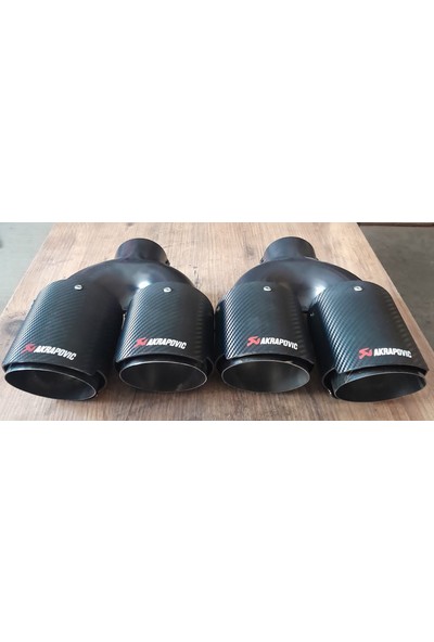 Akrapovic Akrapoviç 90 mm Çift Çıkış Sağ Sol Takım Içi Krom Karbon Kaplama Akrapovic Akrapoviç 90 mm Çift Çıkış Sağ Sol Takım Içi Krom Karbon Kaplama