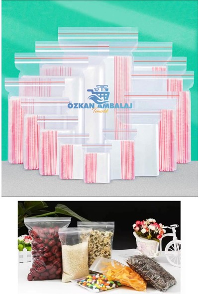 Kilitli Kına / Çerez Poşeti 11X14 cm 300 Adet Kilitli Kına / Çerez Poşeti 11X14 cm 300 Adet