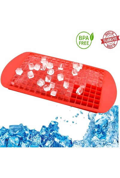 Etkin Etiket 160'LI Mini Küp Buz Kalıbı - Kırmızı Renk - 1*1cm - Pratik Buzluk Etkin Etiket 160'LI Mini Küp Buz Kalıbı - Kırmızı Renk - 1*1cm - Pratik Buzluk
