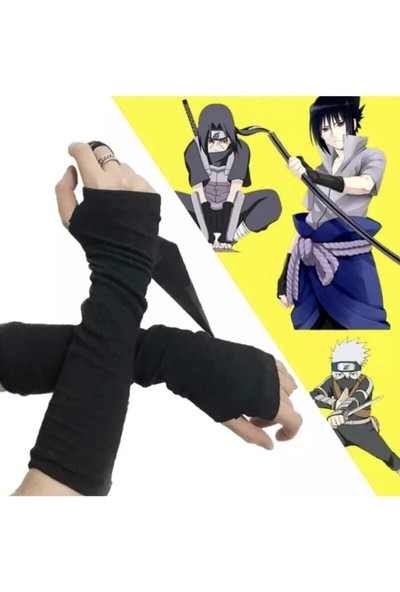 Daily Fashion Anime Naruto Düz Siyah Ikili Kolluk Daily Fashion Anime Naruto Düz Siyah Ikili Kolluk