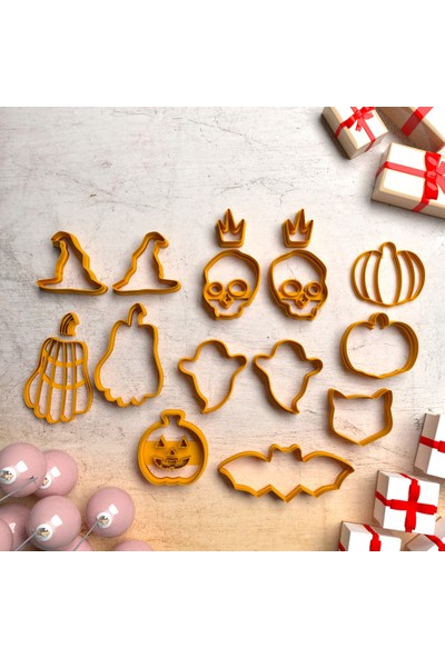Cookie Konsept Halloween Polimer Kil Kalıp Seti - SET #18 Cookie Konsept Halloween Polimer Kil Kalıp Seti - SET #18