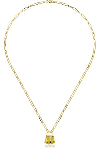 Harem Altın Sarı Çanta Uçlu Kolye ZKU034