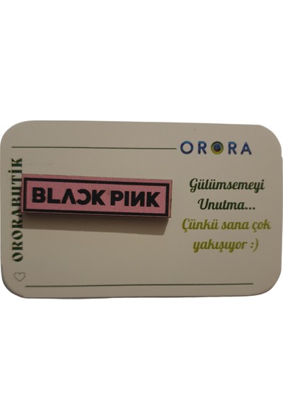 Ororabutik Blackpink Ahşap Broş -Rozet 2-3cm