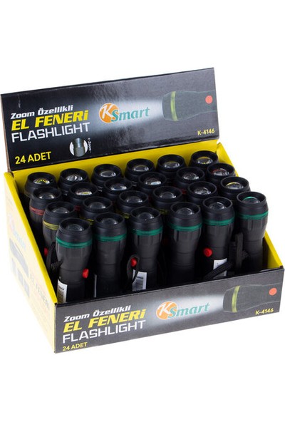 Ksmart Fener LED Zoomlu K-4146 120X4 K-4146 4146 4221 Ksmart Fener LED Zoomlu K-4146 120X4 K-4146 4146 4221