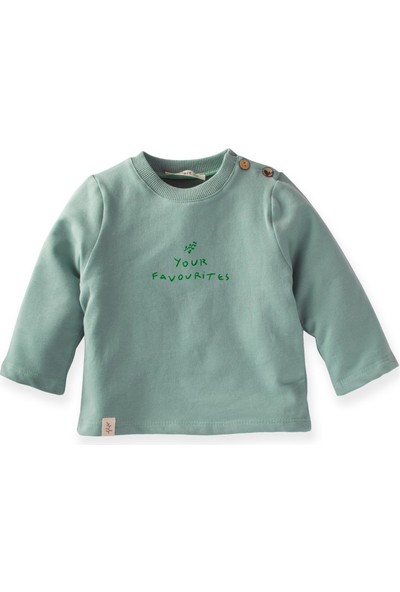Cigit Your Favorites Baskılı Sweat 1-5 Yaş Mint Yeşil