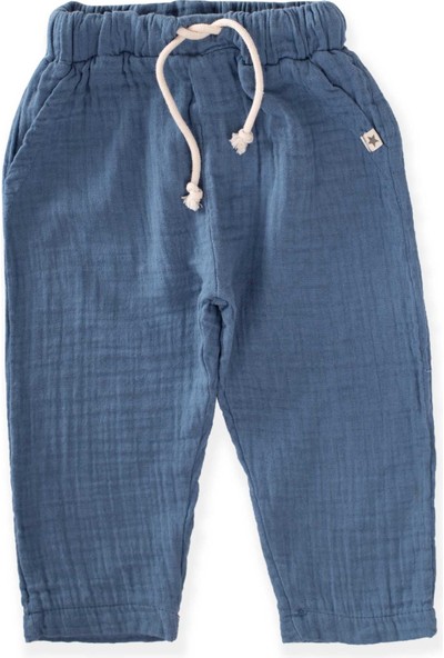 Cigit Müslin Pantolon 1-7 Yaş Indigo Mavi Cigit Müslin Pantolon 1-7 Yaş Indigo Mavi