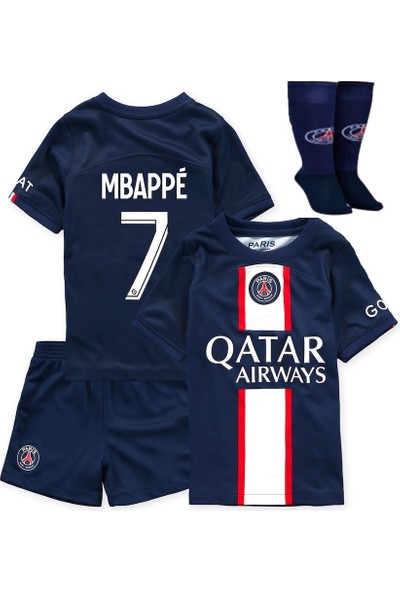 Hnsport Çocuk Psg Mbappe Forma + Şort + Çorap 3lü Set Hnsport Çocuk Psg Mbappe Forma + Şort + Çorap 3lü Set