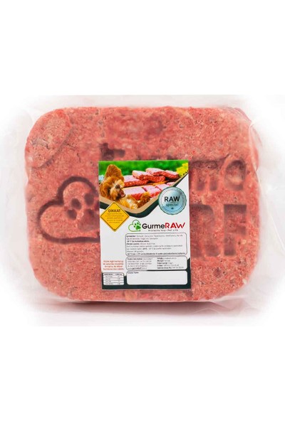 Gurmeraw Raw Specıal - 5-20KG Çiğ Köpek Maması Barf - 1kg’lık Porsiyonlar Halinde Gurme Gurmeraw Raw Specıal - 5-20KG Çiğ Köpek Maması Barf - 1kg’lık Porsiyonlar Halinde Gurme