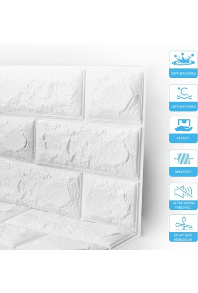Renkli Duvarlar Beyaz Mutfak Tezgah Arası 6,5mm Kendinden Yapışkanlı Panel Renkli Duvarlar Beyaz Mutfak Tezgah Arası 6,5mm Kendinden Yapışkanlı Panel
