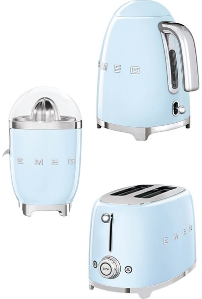 smeg Smeg pastel Mavi Kettle-1x2 Ekmek Kızartma Makinesi ve Naren smeg Smeg pastel Mavi Kettle-1x2 Ekmek Kızartma Makinesi ve Naren