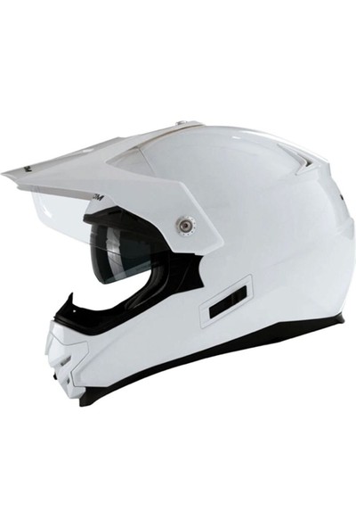 Venom Action Cross Motosiklet Kaskı Glossy White Venom Action Cross Motosiklet Kaskı Glossy White