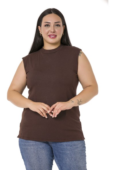 Disentis Modest Büyük Beden Yarım Balıkçı Yanları Yırtmaçlı Uzun Viskon Kahverengi Body Disentis Modest Büyük Beden Yarım Balıkçı Yanları Yırtmaçlı Uzun Viskon Kahverengi Body