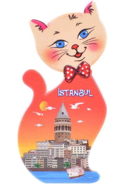 Myros Istanbul Temalı Uv Baskılı Kedi Şekilli Magnet 43X87 mm 2 Nolu Tasarım Myros Istanbul Temalı Uv Baskılı Kedi Şekilli Magnet 43X87 mm 2 Nolu Tasarım