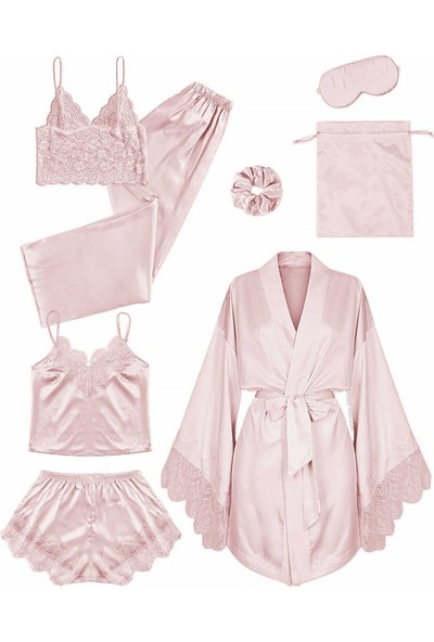Çeyize Dair Herşey Unman 8 Pieces Pajama-Softpink 6151 Çeyize Dair Herşey Unman 8 Pieces Pajama-Softpink 6151