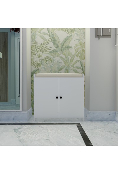 Emre Puflu Ayakkabılık - Beyaz Emre Puflu Ayakkabılık - Beyaz