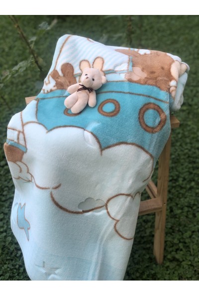 Merinos Fashion Vizon Bebek Battaniyesi Minik Peluş Ayıcık Armağan Merinos Fashion Vizon Bebek Battaniyesi Minik Peluş Ayıcık Armağan