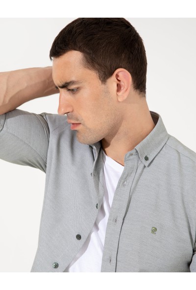 Pierre Cardin Erkek Haki Gömlek 50255278-VR027 Pierre Cardin Erkek Haki Gömlek 50255278-VR027