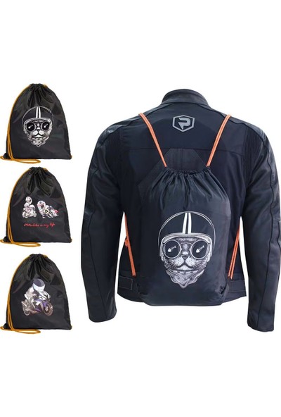 Mts Isc Siyah Desenli Sırt Çantası