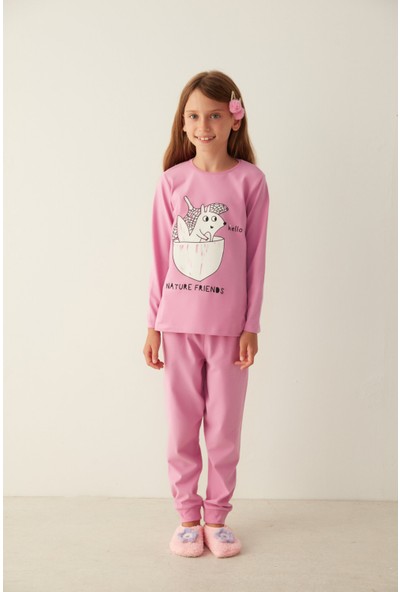 Penti Lila Girl Squirrel Pijama Takımı