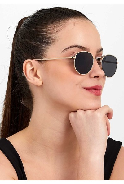 Modalucci Unisex Gold Metal Çerçeveli Güneş Gözlüğü ML129478214